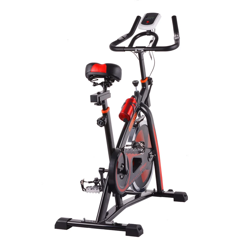 OneTwoFit Mute Spinning Bike Indoor Exercise Bike Adjustable Seat Gym Fitness Equipment for Home ...