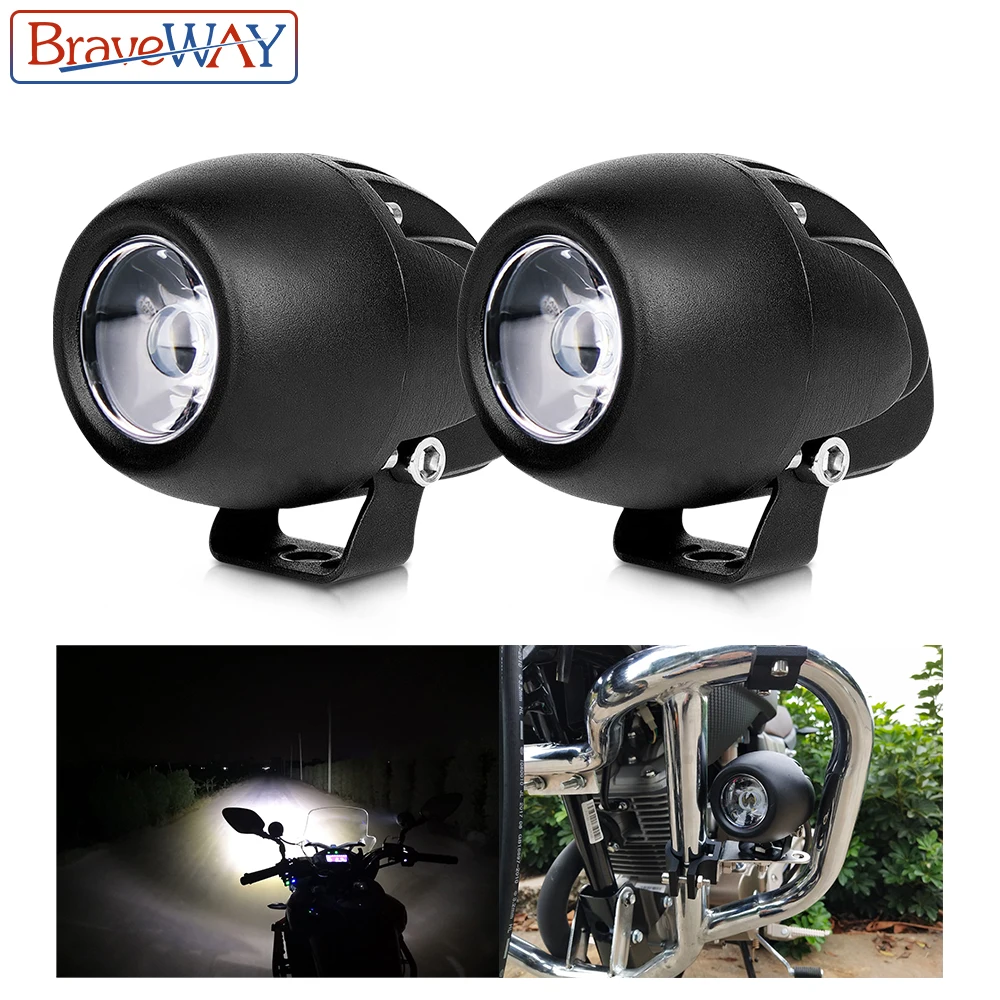 Braveway Led Motorcycle Headlight Fog Lamps Extra Light For Off Road ...