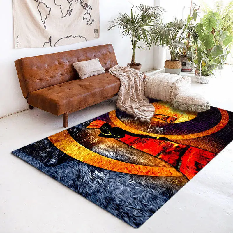 African-Woman-Rug-For-Living-Room-Ethnic-Style-Carpet-Center-Table-Rug ...