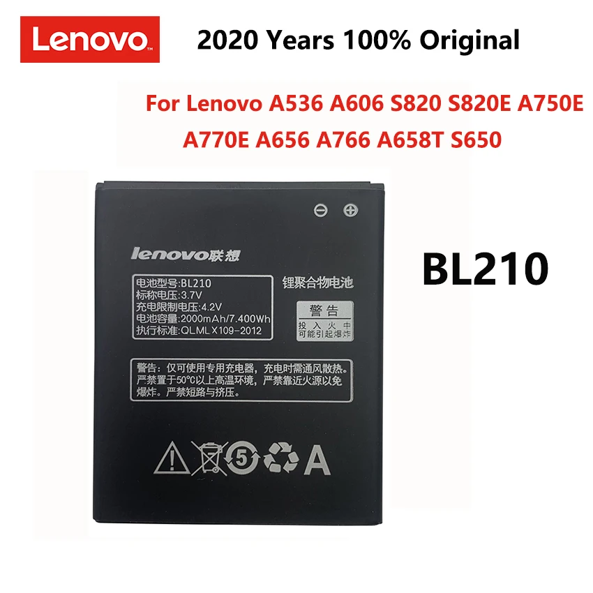2020-New-Original-BL210-2000mAh-Battery-For-Lenovo-A536-A606-S820-S820E ...