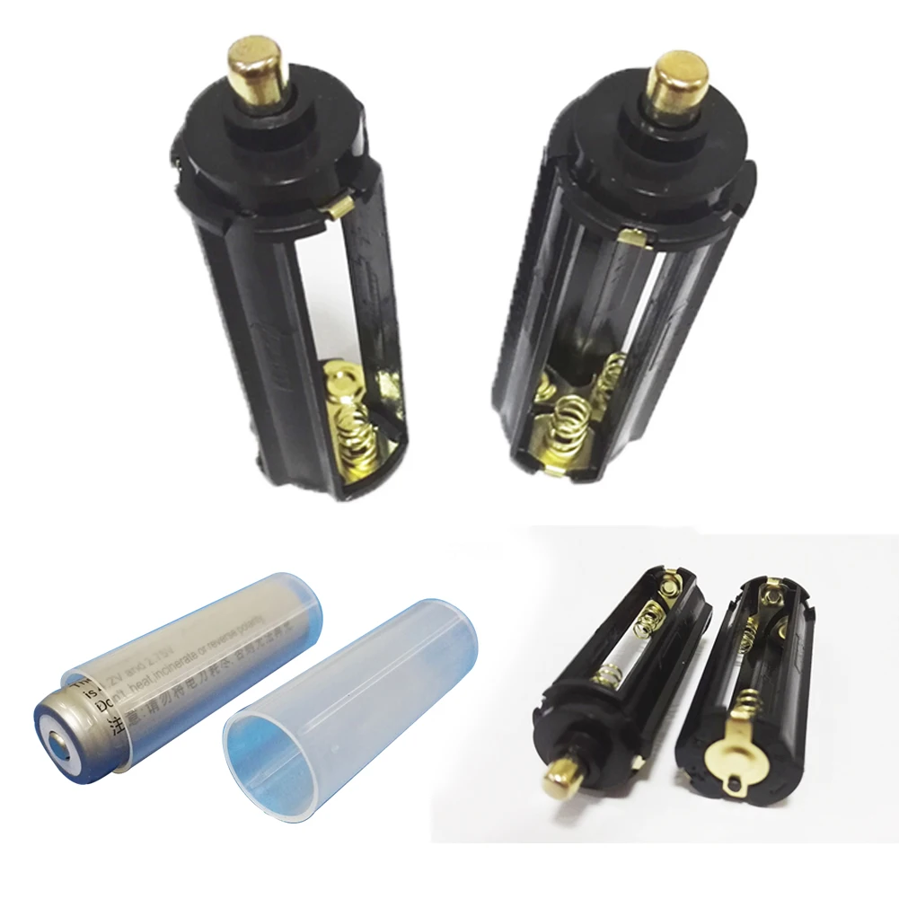 AAA Battery Holder 18650 Battery Tube Black Cylindrical Plastic Box ...