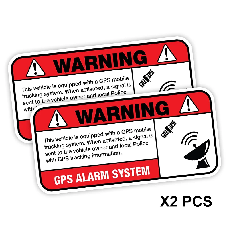 Y315-2-PCS-Warning-GPS-Alarm-System-Sticker-on-The-Car-Vinyl-Decal ...