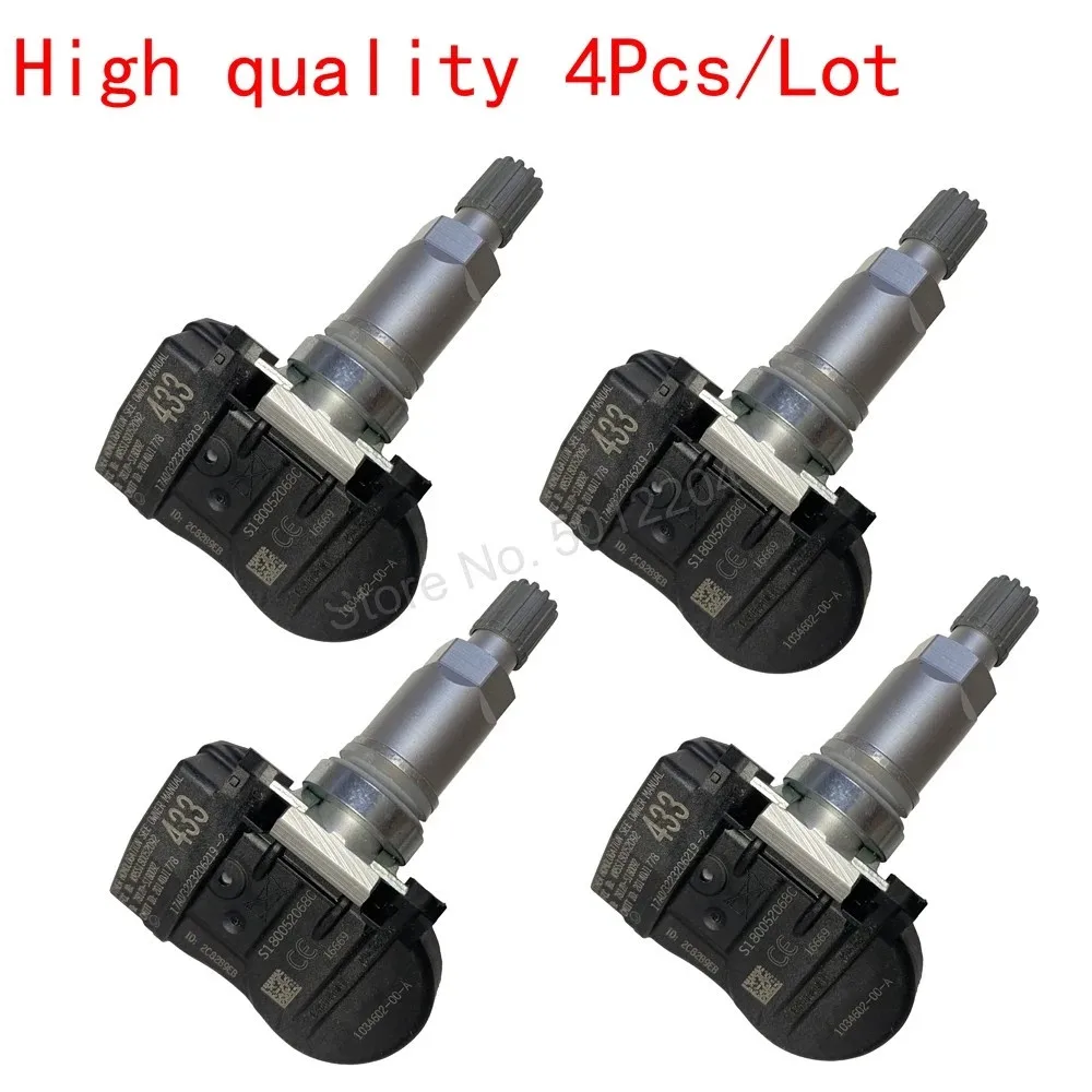 4pcs TPMS Tire Pressure Sensor 433MHz For Tesla Model S Model X Model 3 ...