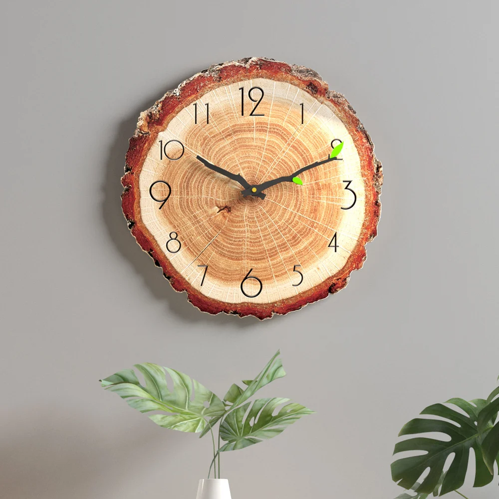 Reloj de pared de madera de estilo nórdico, 12 pulgadas, tablero de ...