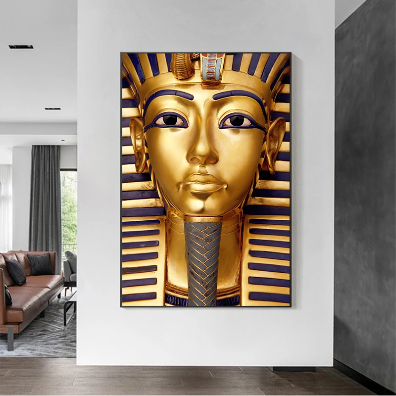 Unique Pharaoh Tutankhamun Enhanced Matte Paper Painting Poster ...