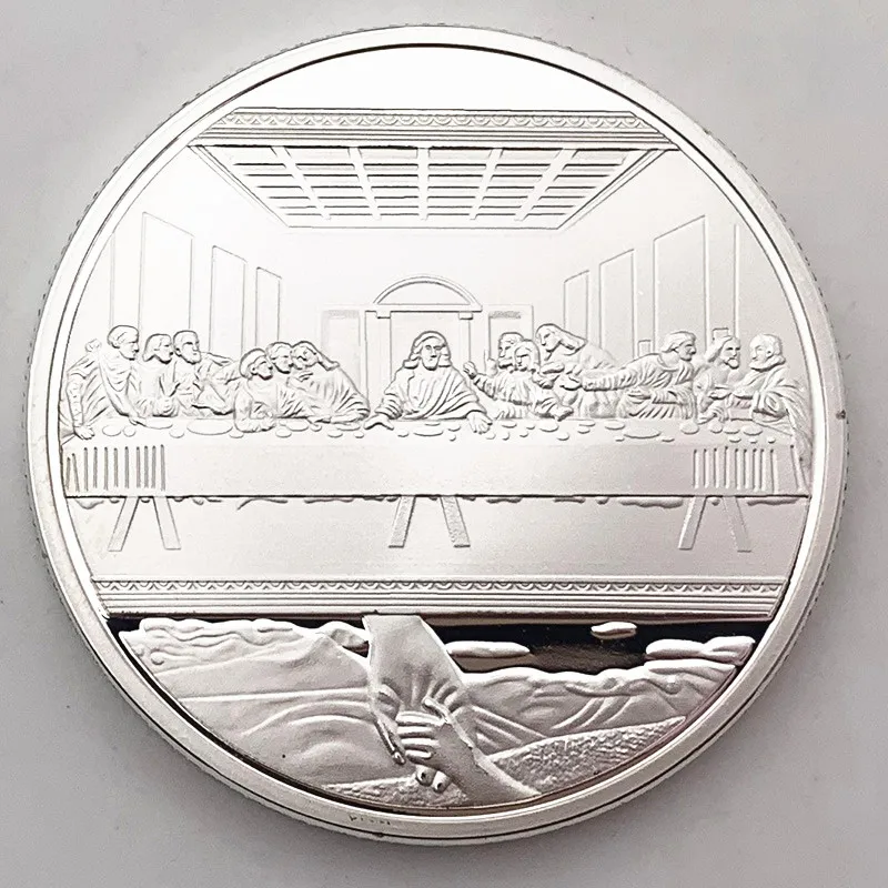Jes-s-Cristo-religi-n-ltima-cena-moneda-conmemorativa-chapada-en-plata ...