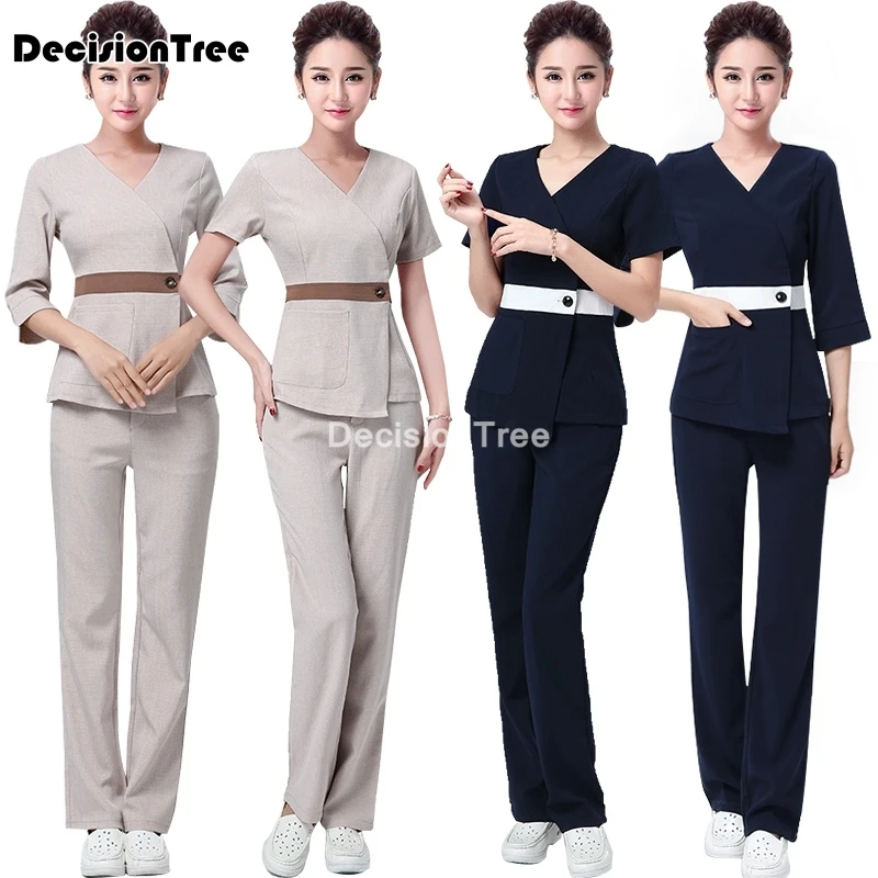 2022 beauty salon spa female work clothing hotel reception work clothes ...