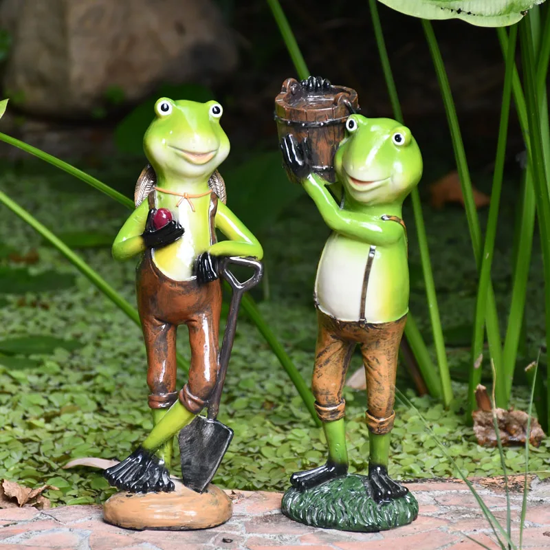 Cute-Resin-Working-Frogs-Statue-Outdoor-Garden-Store-Decorative-Frog ...