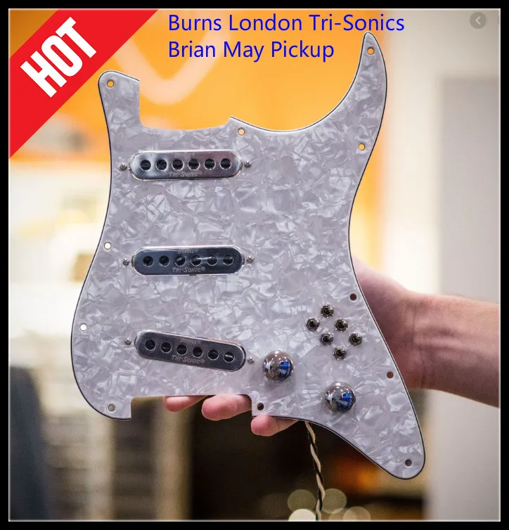 Prewired Strat Pickguard Burns London Mini Tri-sonics Brian May Loaded ...