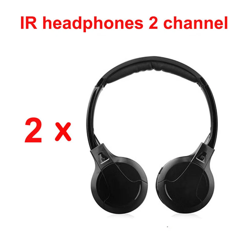Ir Infrared Wireless Car Headphones Stereo Headset Wired Earphones Dual ...