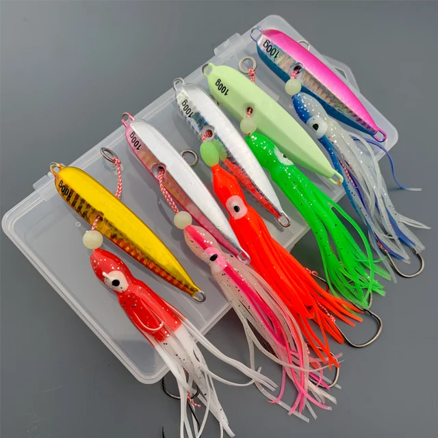 5pcs Inchiku Jigging Lure 40g 60g 80g 100g 120g 150g Sliding kabura jig ...