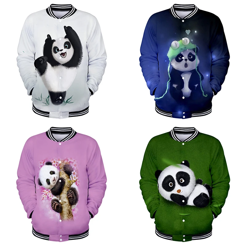 Estampado de moda Panda lindo traje de dibujos animados 3d chaqueta de ...