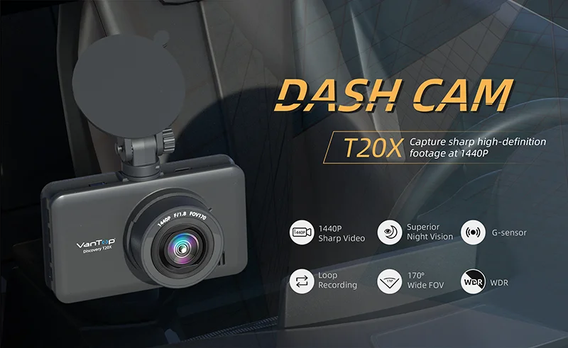 ViviLink T20X Dash Cam 2.5K Camera Car Driving Recorder 3″ IPS Screen ...