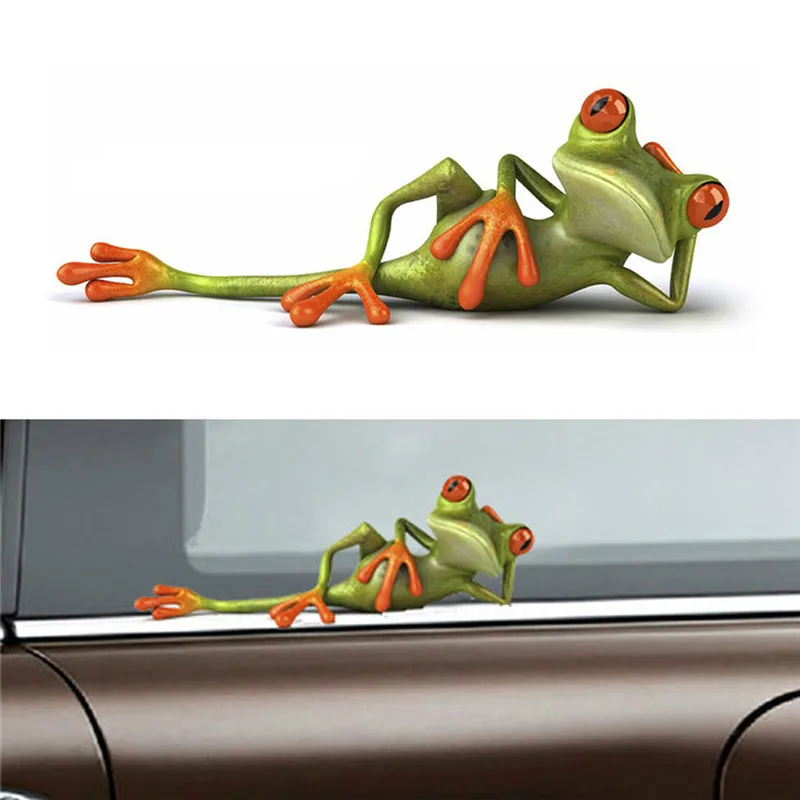 2-Types-Funny-Frog-Car-Stickers-3D-Stereo-Truck-Window-Decal-Graphics ...