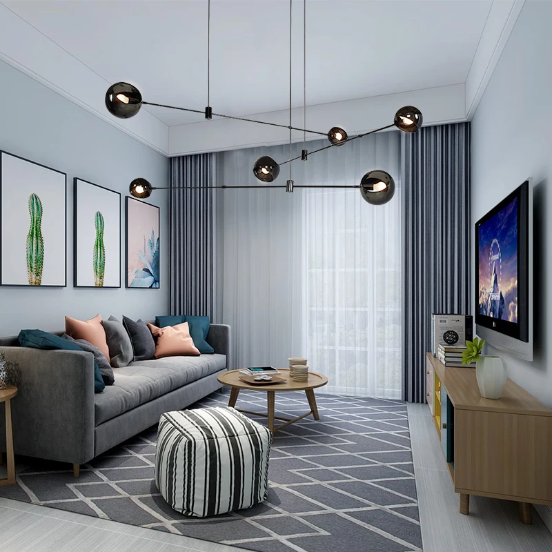 Artpad lámpara colgante minimalista, accesorio de iluminación de 2/4/6 ...