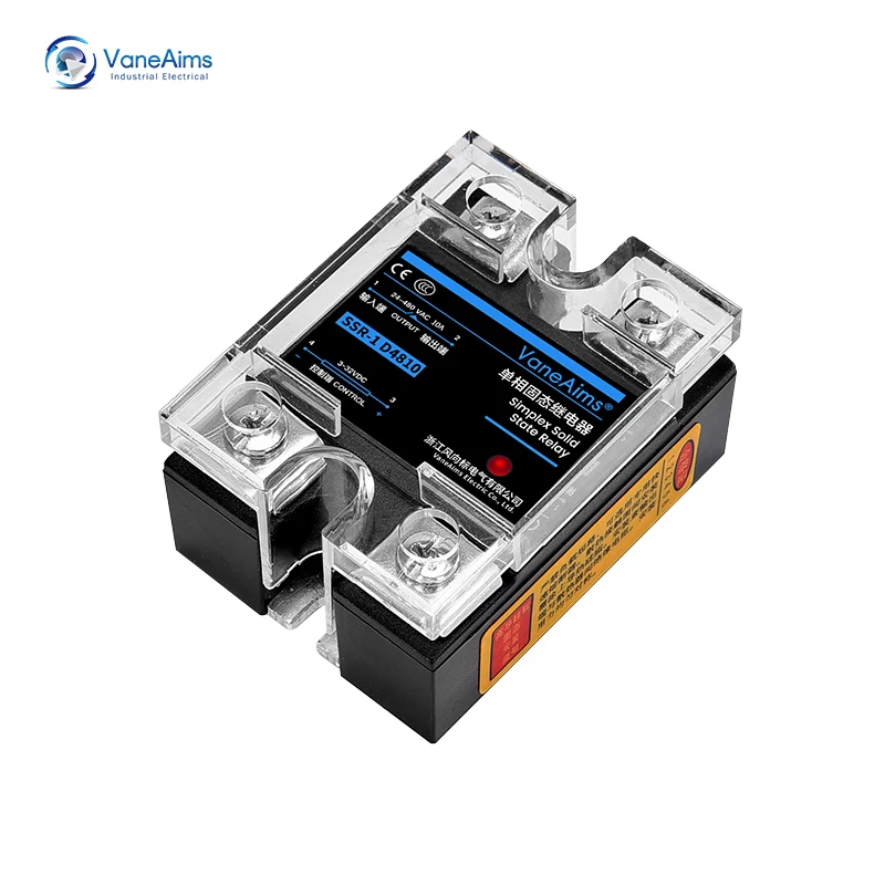 Single Phase Solid State Relay SSR DC Control AC 10A/25A/40A/60A/80A ...