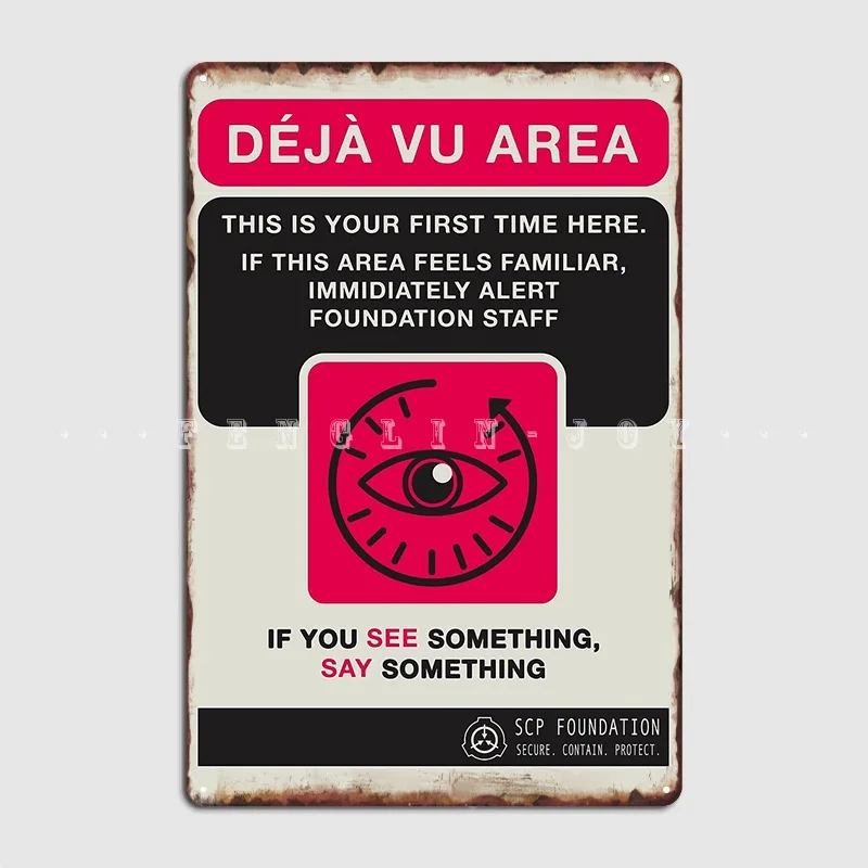 Scp-Vu-cartel-de-placa-de-Metal-de-advertencia-cartel-de-esta-o-Retro ...