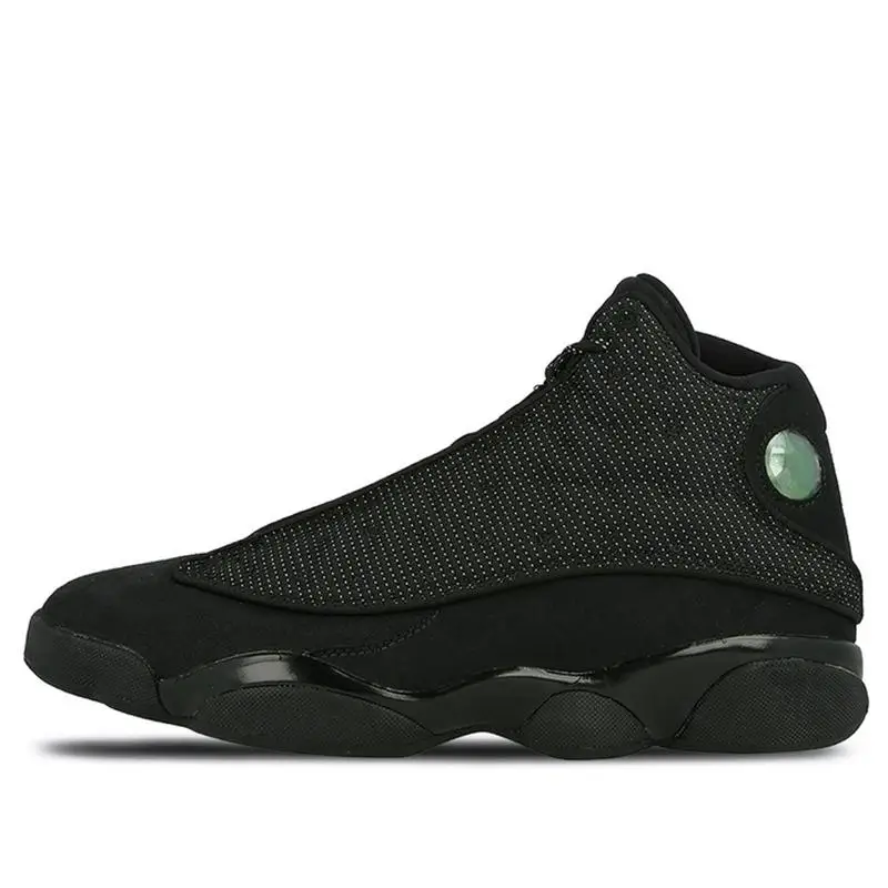 Black Cat Flints 13 13s Island Green Mens Basketball Shoes Cap And Gown ...