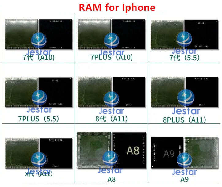 Ram Ic Chip A8 A9 A10 A11 A12 A13 A14 Cpu Upper Layer For Iphone 6/6p ...