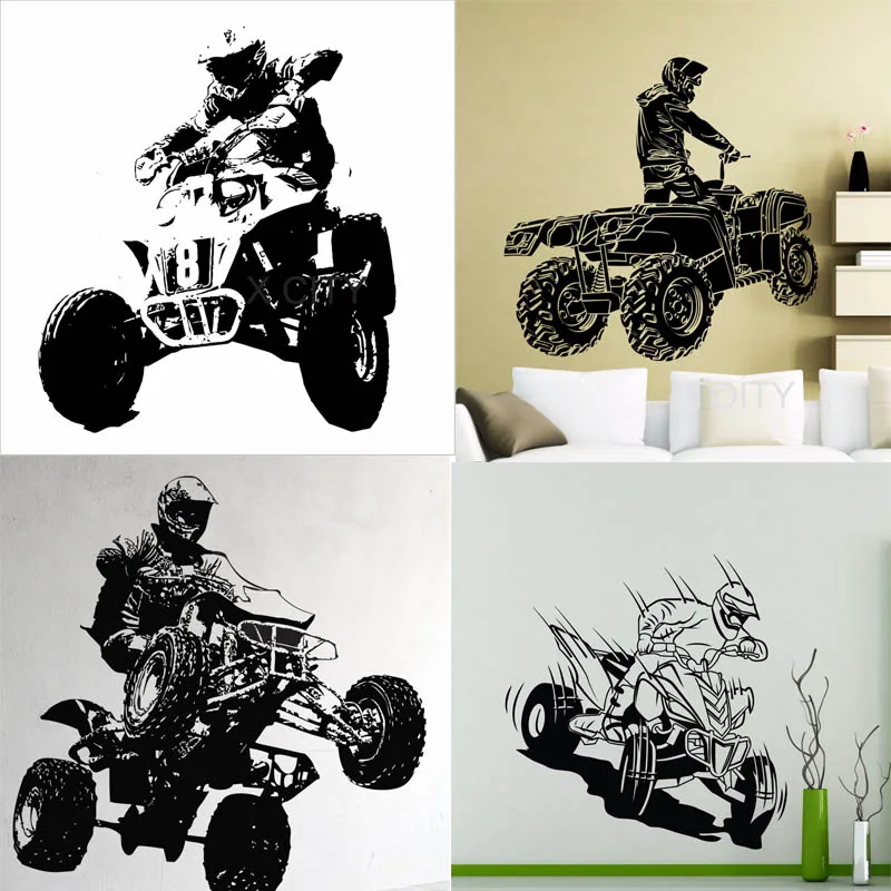 Quad Sticker Poster | Quads Wall Stickers | Atv Stickers Mural ...