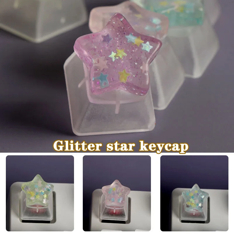 Sequined-Star-Keycap-Multicolor-Personality-Three-dimensional ...