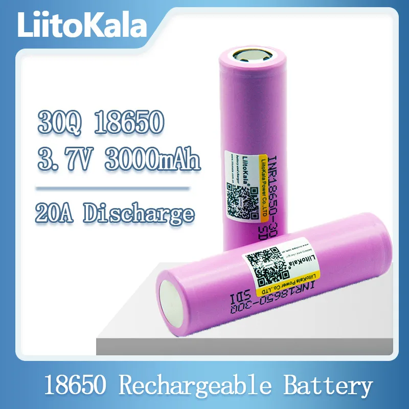 LiitoKala 100% original New INR18650 battery 3.7V 18650 3000mAh ...