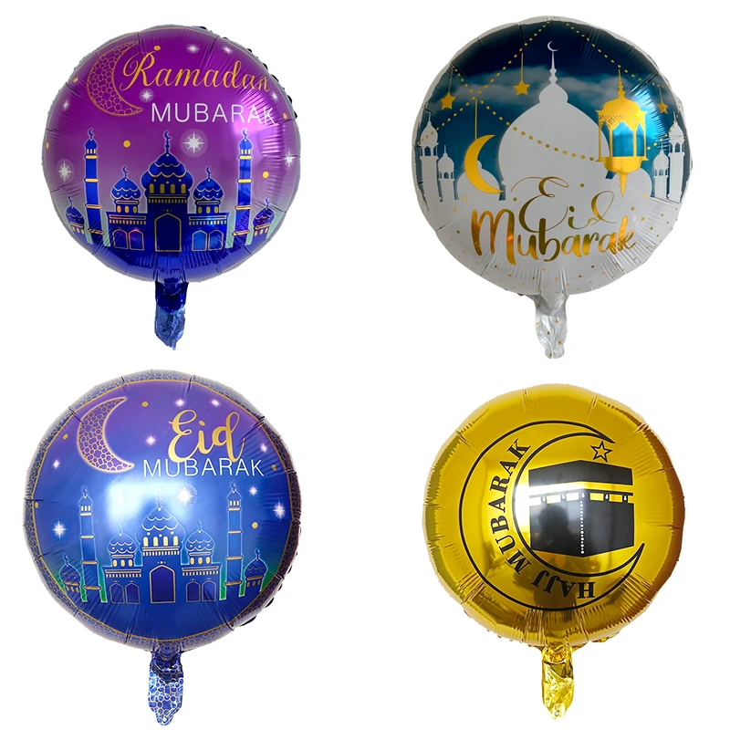 50Pcs-18Inch-Eid-Ramadan-Moubarak-Foil-Balloons-Decoration-Eid-Mubarak ...
