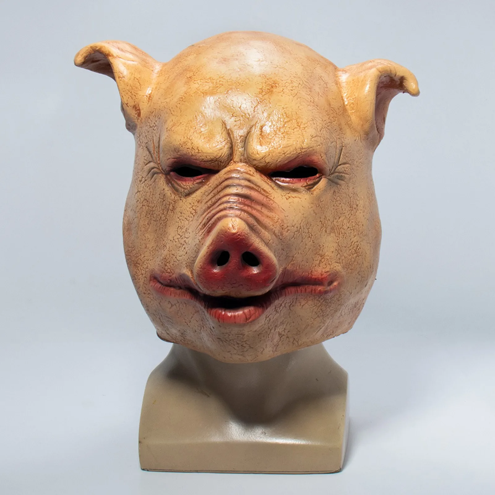 Pig Head Mask Animal Headgear Funny Props Horror Atmosphere Masquerade ...
