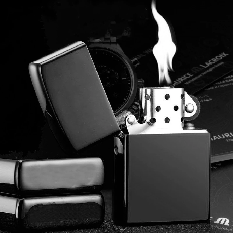 Retro Kerosene Lighter Flint Grinding Wheel Windproof Cigarette Lighter ...