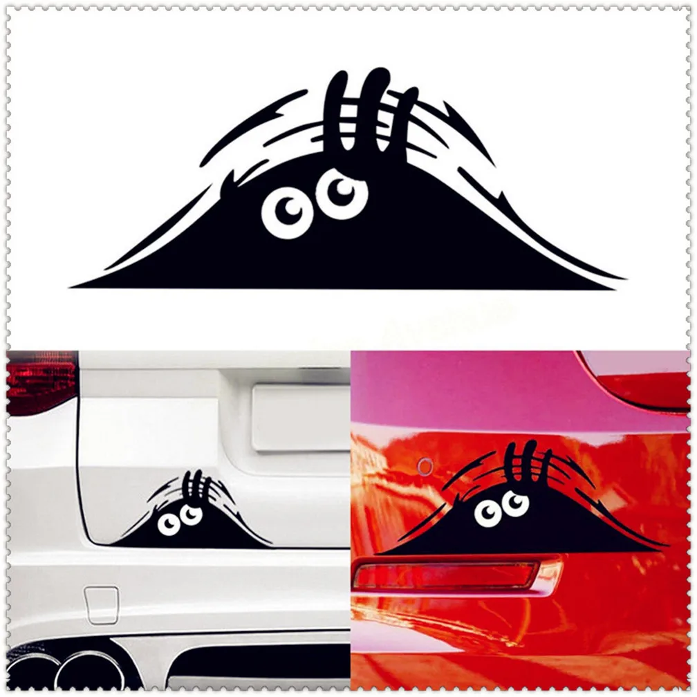 Pegatinas 3D para coche Volkswagen, calcomanía de ojos con mirilla para ...