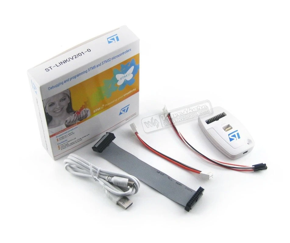 ST LINK V2 (CN) ST LINK V2 STM32 STM8 USB JTAG 프로그래머 인서 킷 디버거 100% 오리지널 ...