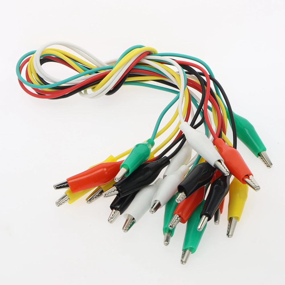 10Pcs Alligator Clips Electrical DIY Test Leads Alligator Double ended ...