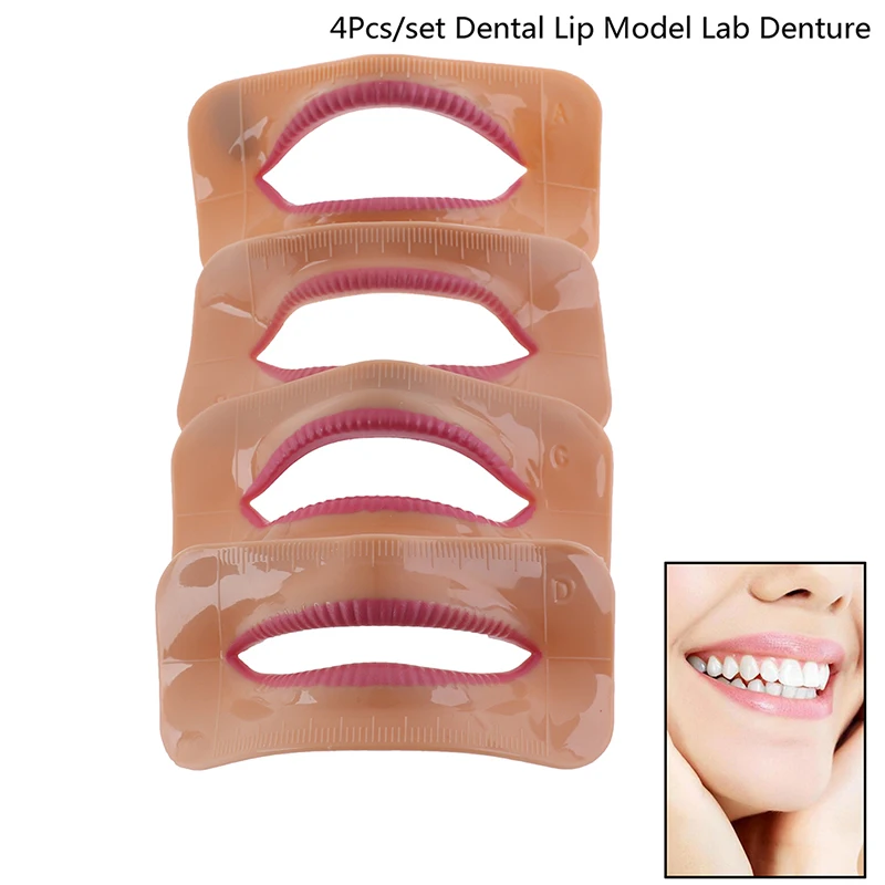 4Pcs/set Mouth Measuring Tools Different Shape Dental Denture Intraoral ...