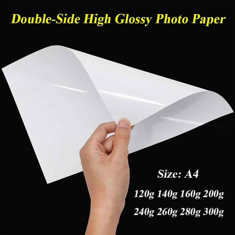 Papier-photo-double-face-tr-s-brillant-pour-imprimante-jet-d-encre-A4 ...