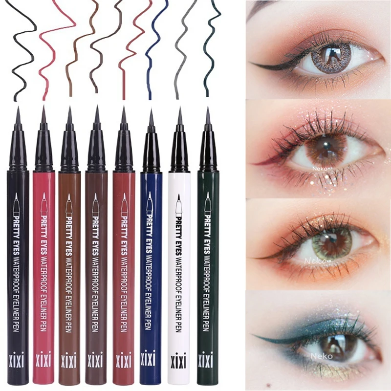 Professional Fast Dry Smooth Waterproof Eyeliner Pencils Eyes Brown ...
