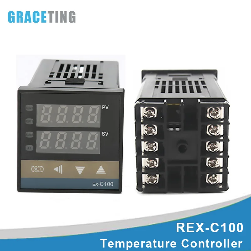 PID Digital Intelligent Temperature Controller REX C100 K/Universal Input SSR/Relay Output ...