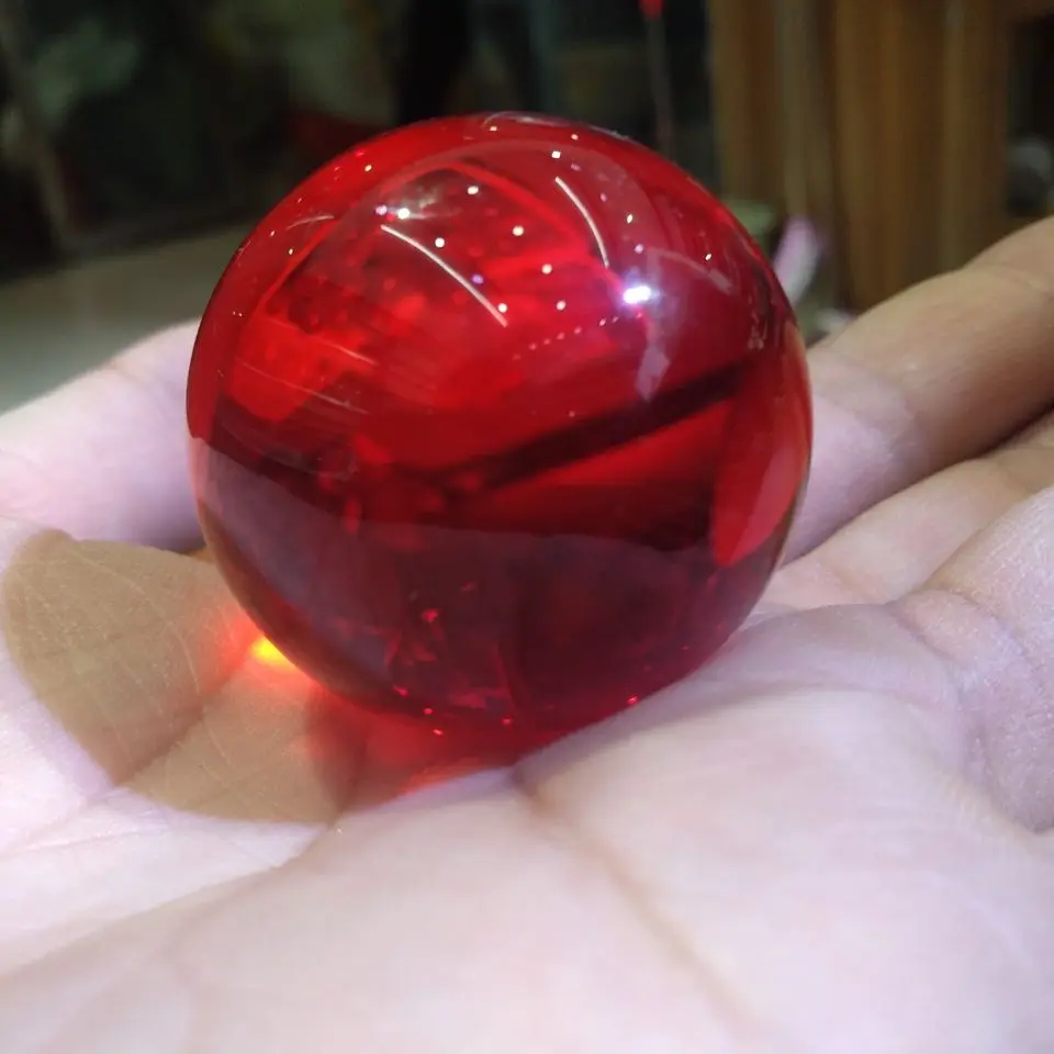 K9 Red Glass Crystal Quartz Healing Ball Sphere 40mm - Stones - AliExpress