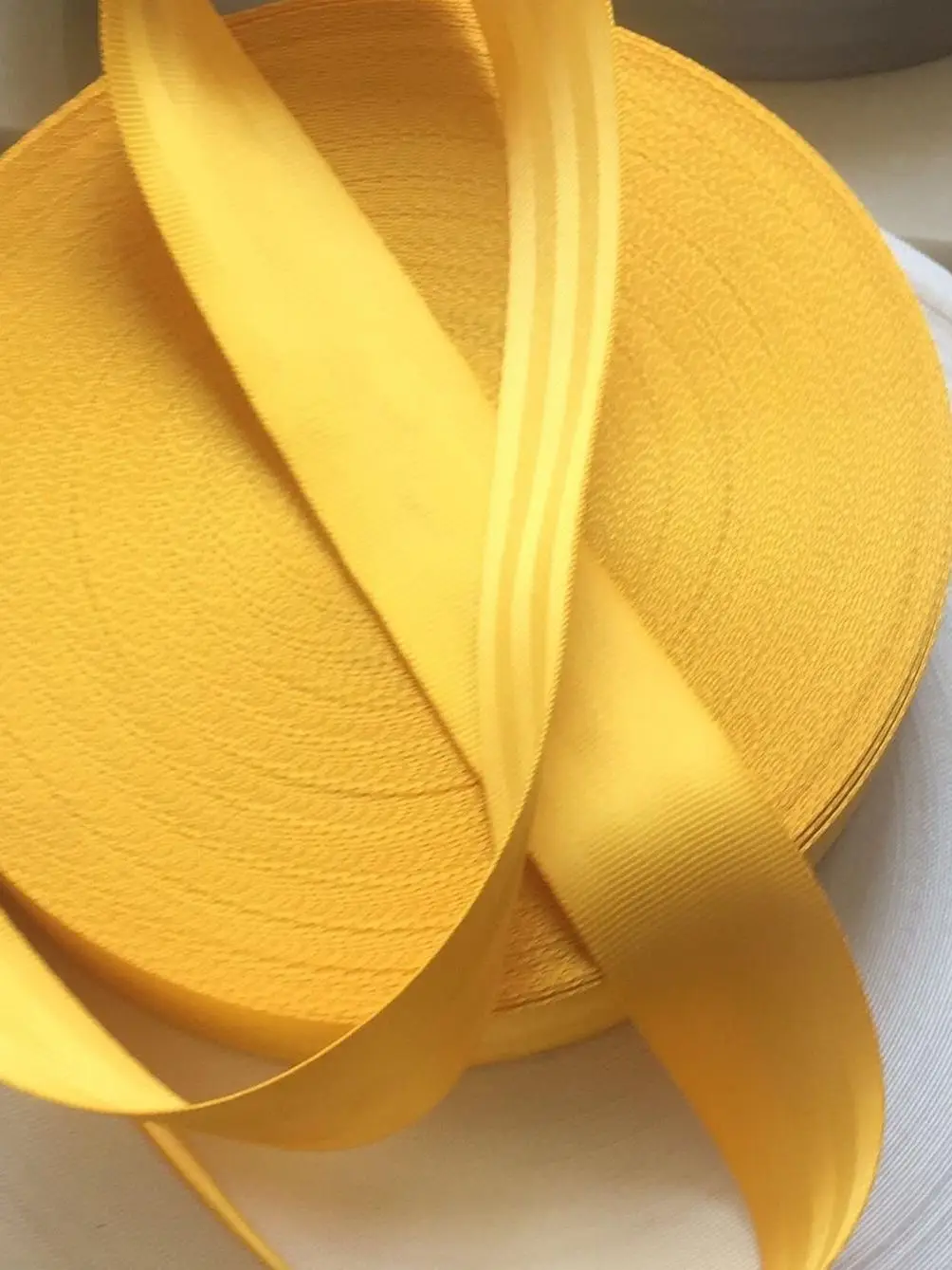 10 meters Roll Seat Belt Webbing Safety Strap yellow Color 4.8cm Wide 5 ...