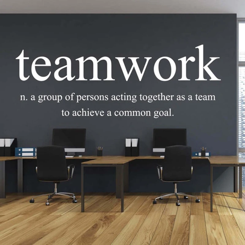 Teamwork Quote Office Wall Decal Teamwork Sticker ds164 Quote for ...