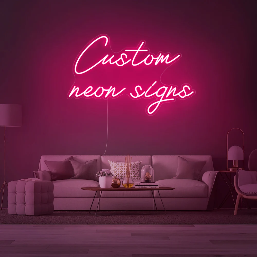 Custom Neon Sign Led Light Lamp Room Logo Decor Private Custom Neon ...