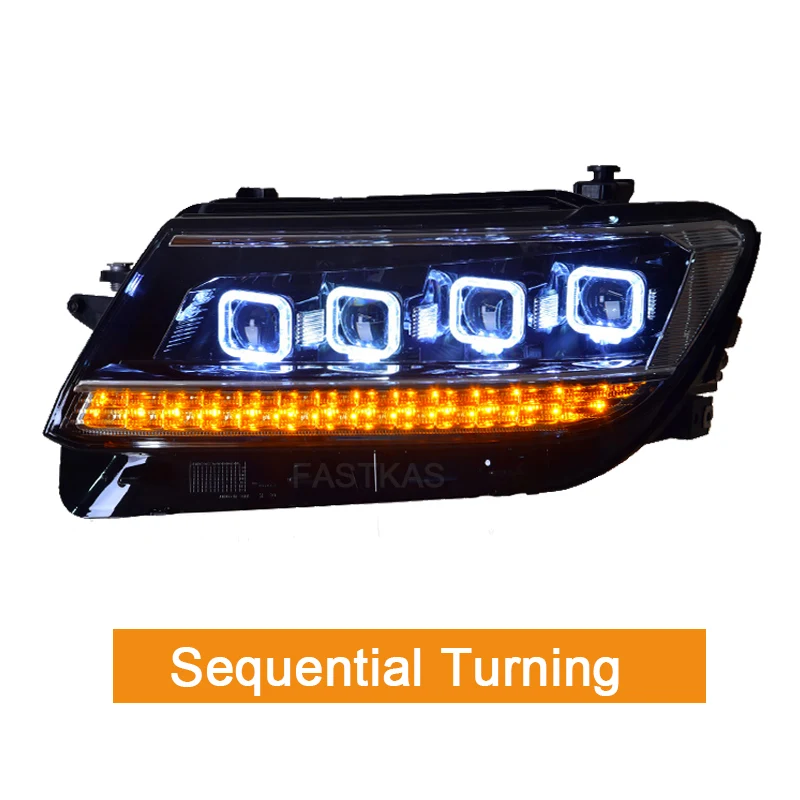 1 Pair LED Headlight Assembly for VW Volkswagen Tiguan with Full LED ...