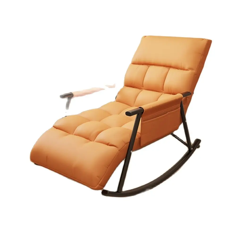 Rocking Chair Home Balcony Recliner Anti tilt Backrest Footrest 5 Steps ...