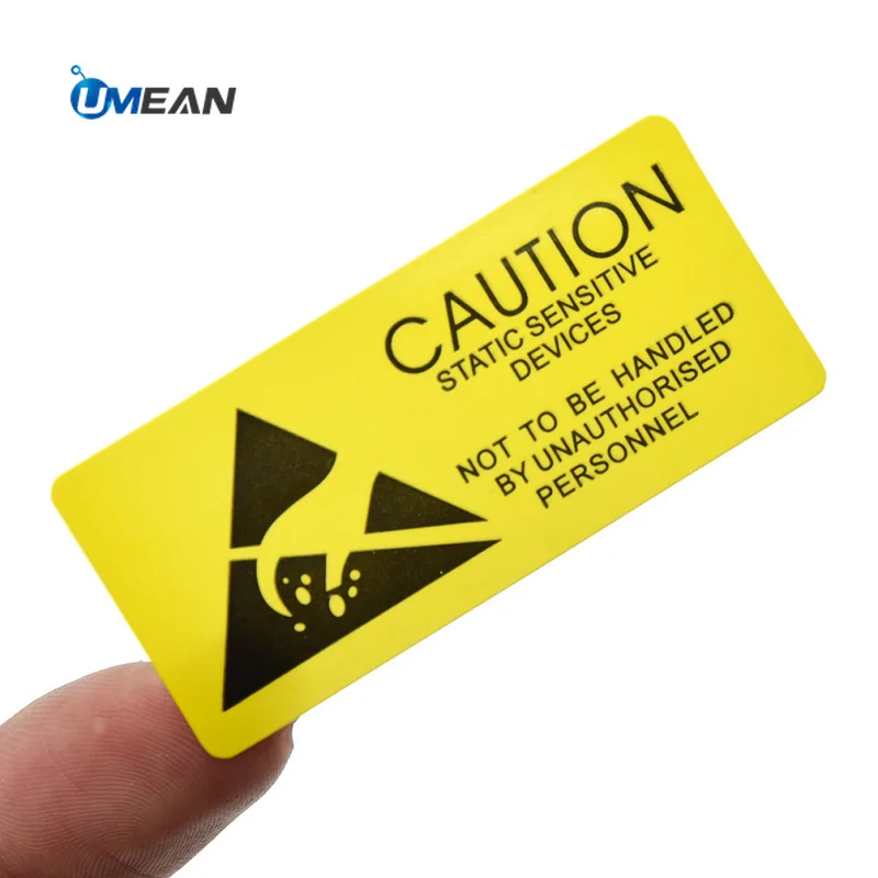 20pcs Caution Sticky Sticker Adhesive Warning Label Reminder for ESD ...