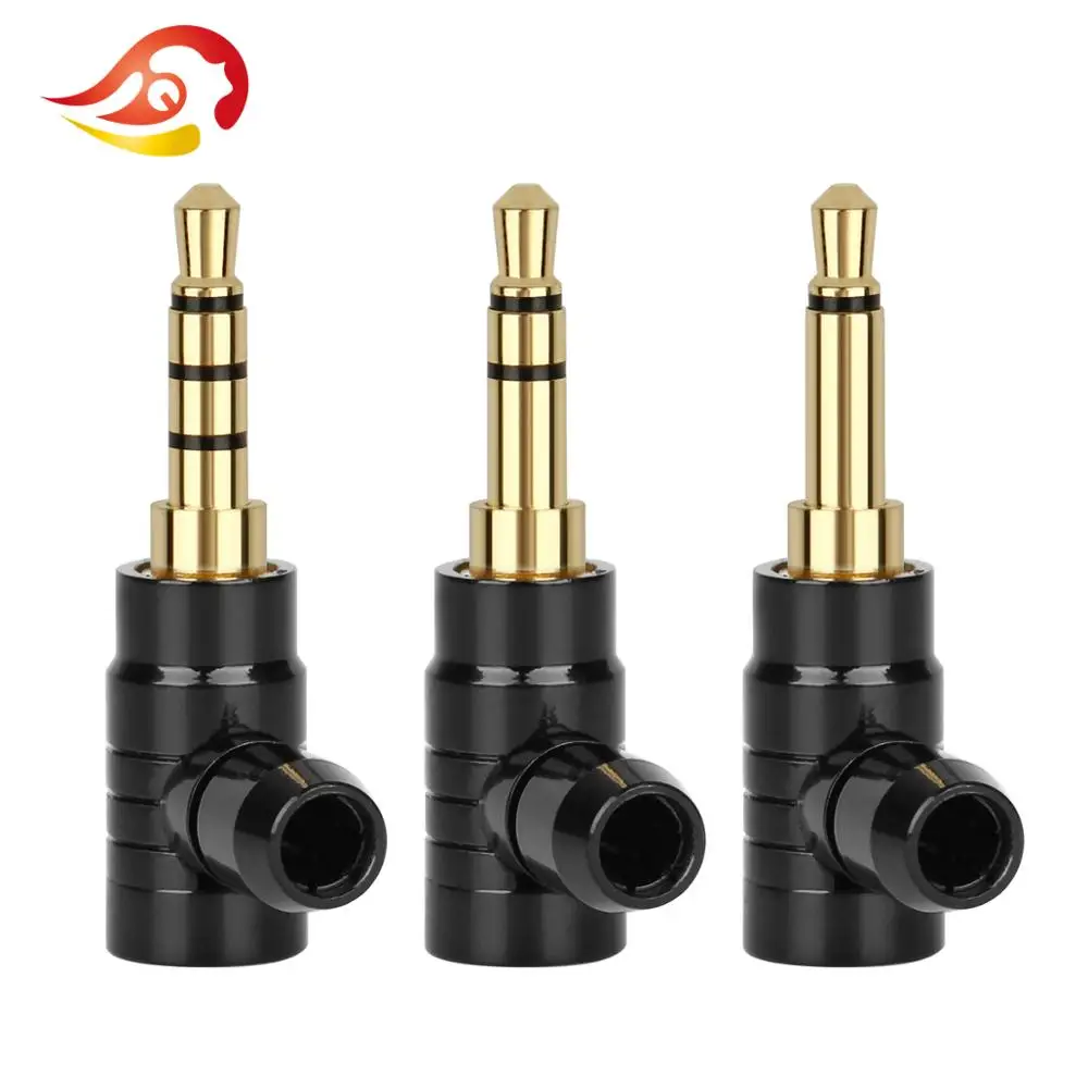 Qyfang 3.5mm Gold Plated Copper Earphone Plug Audio Jack 2/3/4 Pole ...