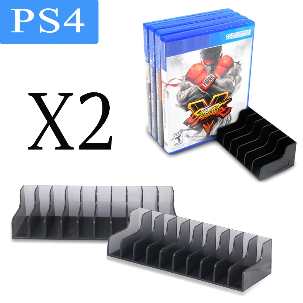 2-Pcs-For-PS4-PRO-Slim-Console-Game-Card-Disk-Box-Storage-Stand-Holder ...