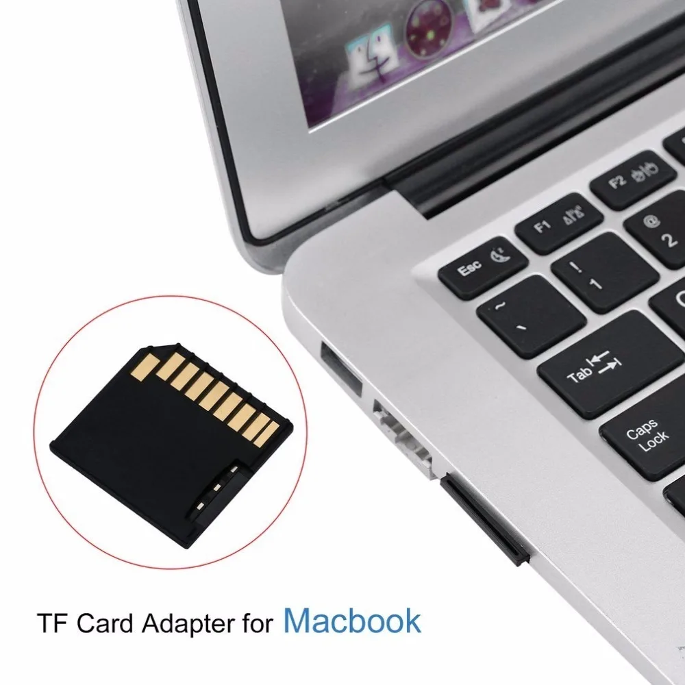 Mini Short SDHC TF SD Card Adapter Flash Drive for MacBook Air Up to ...