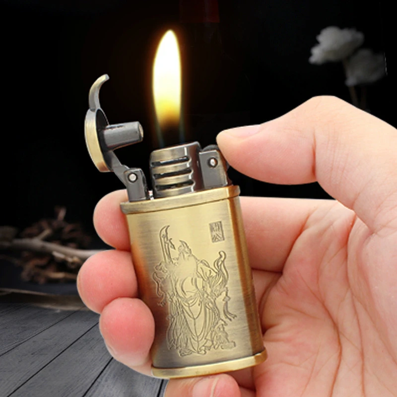 New-Vintage-Retro-Lighter-Open-Fire-Gas-Lighter-for-Smoking-Pipe ...