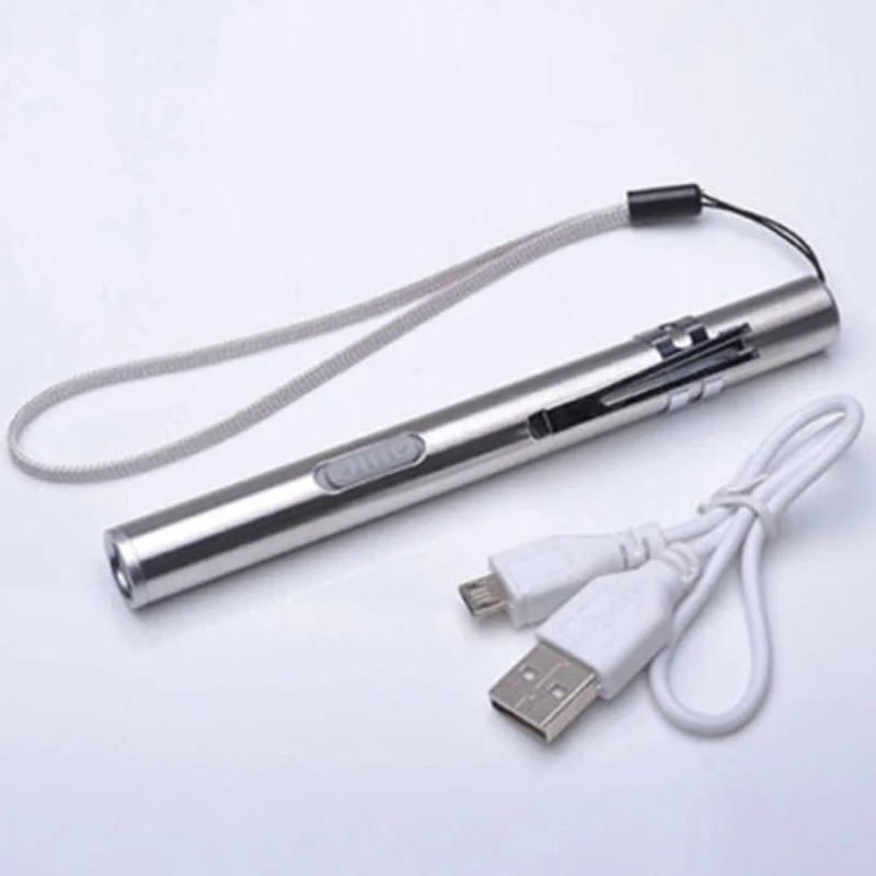 LED-Mini-Pocket-Pen-Flashlight-Pencil-Torch-USB-Rechargeable-Light ...