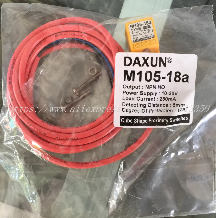 M105-18a Daxun Proximity Switch Sensor Npn No 10-30vdc Ip67 100ma 100% ...