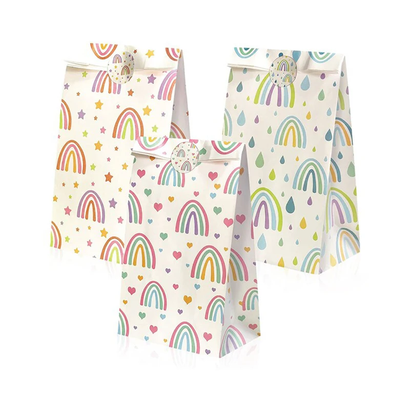 rainbow theme Party Favor Popcorn Box Candy Box Gift Box Cupcake Box ...